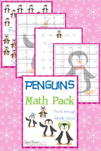 Penguins Math Pack (PreK-Middle School) - Year Round Homeschooling