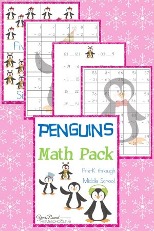 Penguins Math Pack (PreK-Middle School) - Year Round Homeschooling