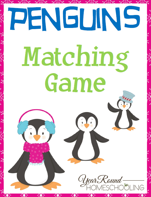 Penguins Matching Game Pack - Year Round Homeschooling