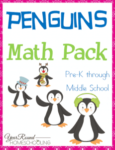 Penguins Math Pack (PreK-Middle School) - Year Round Homeschooling