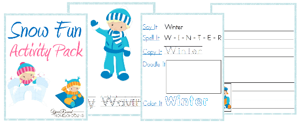 Snow Fun Activity Pack - Year Round Homeschooling