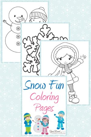Snow Fun Coloring Pages - Year Round Homeschooling