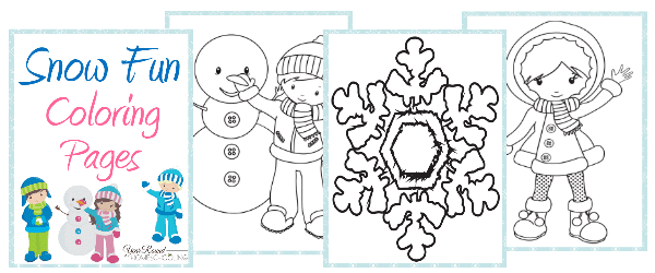 Snow Fun Coloring Pages - Year Round Homeschooling