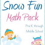 Snow Fun Math Pack - PreK through Middle School - Year Round Homeschooling