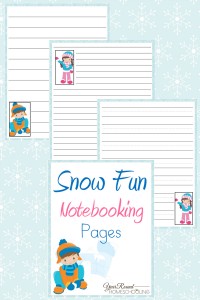 Snow Fun Notebooking Pages - Year Round Homeschooling