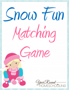 Snow Fun Matching Game Pack - Year Round Homeschooling