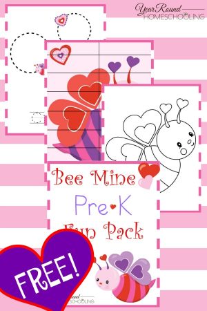 Free Bee Mine PreK Fun Pack - Year Round Homeschooling