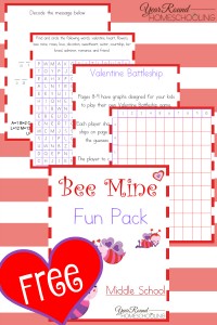 Free Bee Mine Fun Pack (Middle School) - Year Round Homeschooling