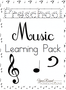 Free Preschool Music Lesson Learning Pack - Year Round Homeschooling