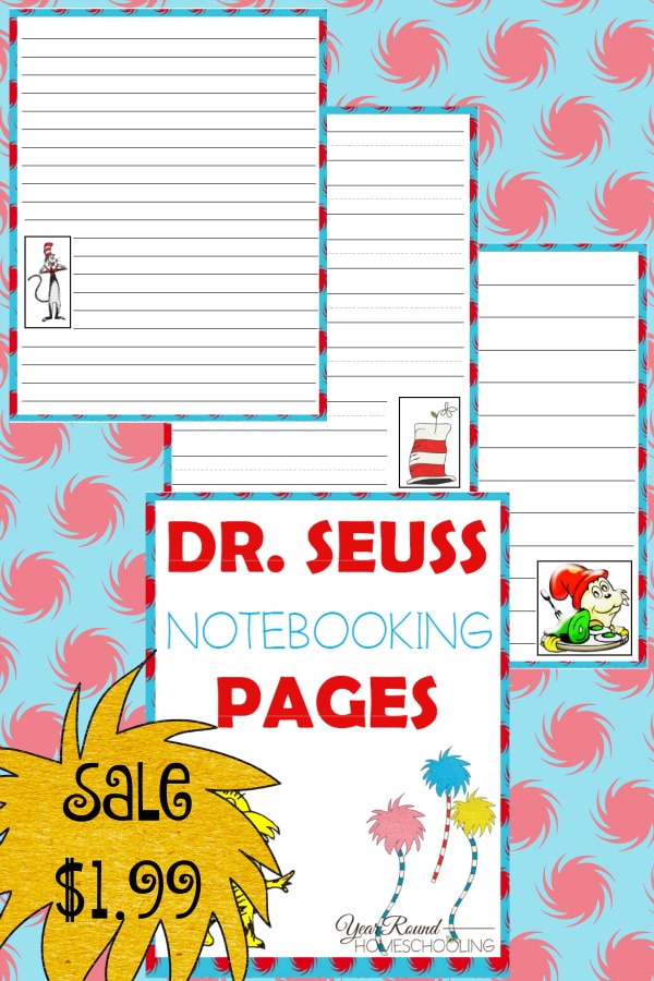 Dr. Seuss Notebooking Pages - By Year Round Homeschooling - Year Round ...
