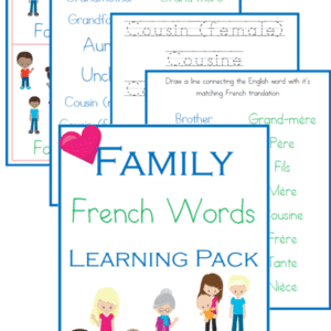French Family Words - Year Round Homeschooling