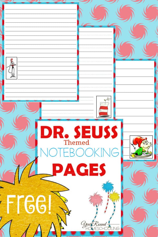 Dr. Seuss Notebooking Pages (PreK-Middle School) - Year Round Homeschooling