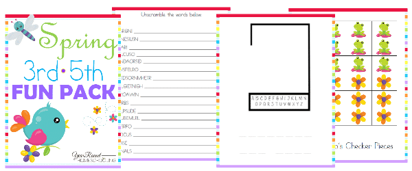 Free Spring 3rd-5th Fun Pack - Year Round Homeschooling