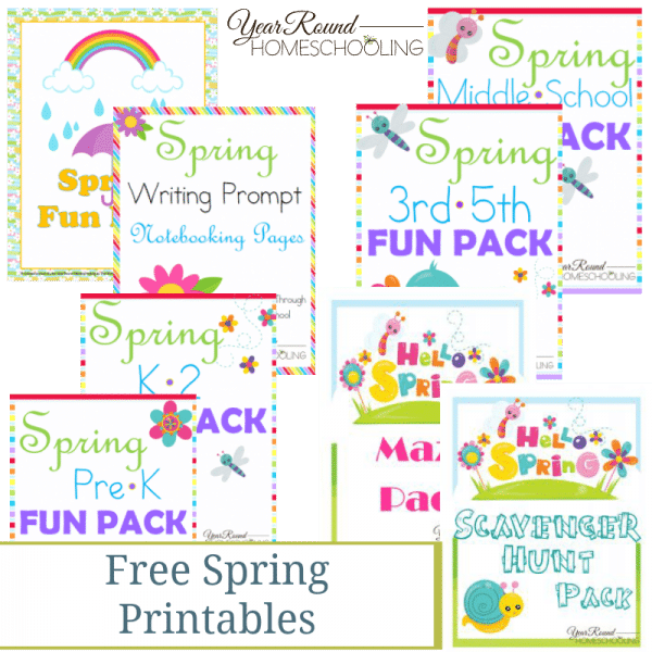 Free Spring Printables - Year Round Homeschooling