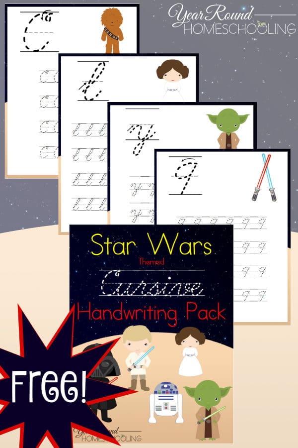 Star Wars Cursive Handwriting Pack - Year Round Homeschooling