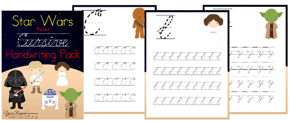 Free Star Wars Cursive Handwriting Pack - Year Round Homeschooling