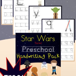 Free Star Wars Preschool Handwriting Pack - Year Round Homeschooling