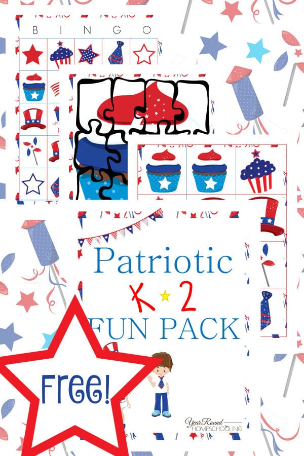 Patriotic K-2 Fun Pack - Year Round Homeschooling