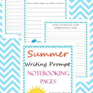 Summer Writing Prompt Notebooking Pages - Year Round Homeschooling