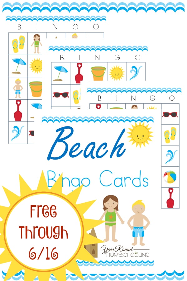 Printable Beach Bingo Cards - By Year Round Homeschooling - Year Round ...
