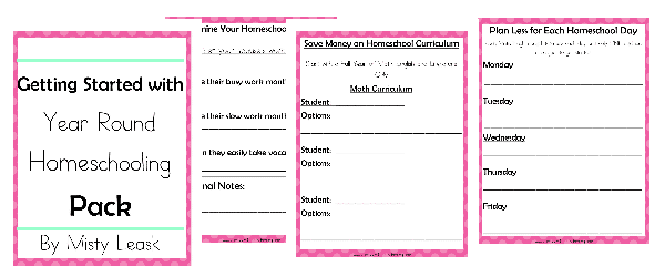 Getting Started with Year Round Homeschooling Pack - Year Round ...