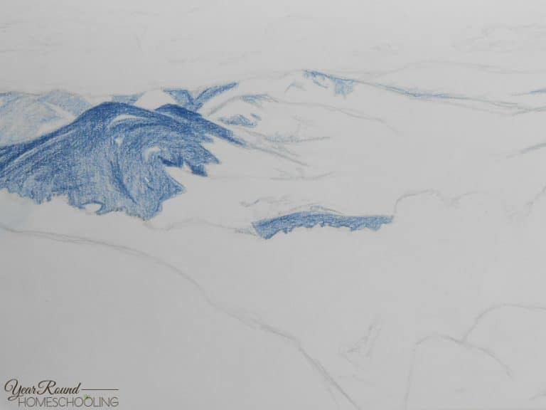 How to Draw Landscapes with Colored Pencils - Year Round Homeschooling