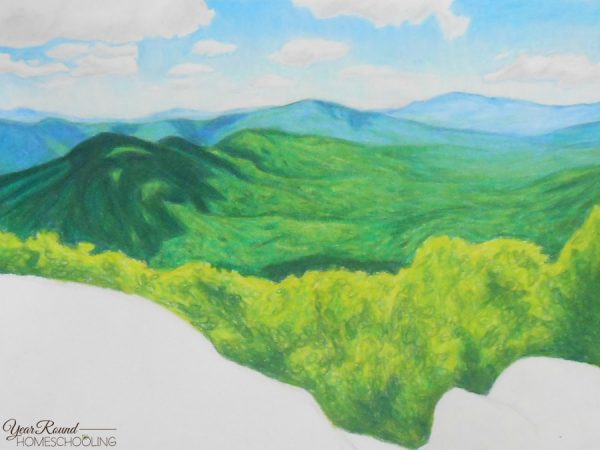 How to Draw Landscapes with Colored Pencils - Year Round Homeschooling