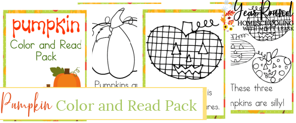 Pumpkin Color & Read Pack - Year Round Homeschooling