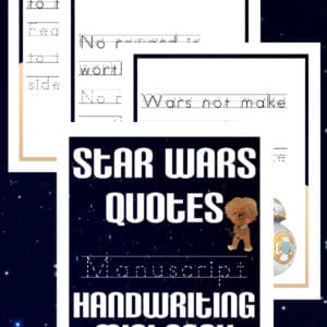 Star Wars Manuscript Handwriting Mini Pack - Year Round Homeschooling