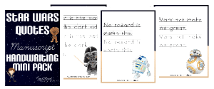 Star Wars Manuscript Handwriting Mini Pack - By Year Round ...