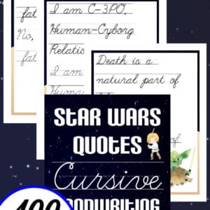 Star Wars Cursive Handwriting Mini Pack - Year Round Homeschooling