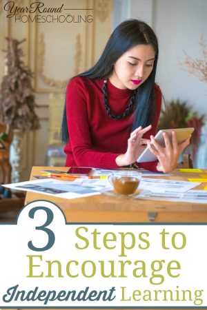 3 Steps to Encourage Independent Learning - Year Round Homeschooling