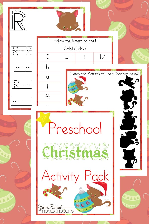 Preschool Christmas Activity Pack - Year Round Homeschooling
