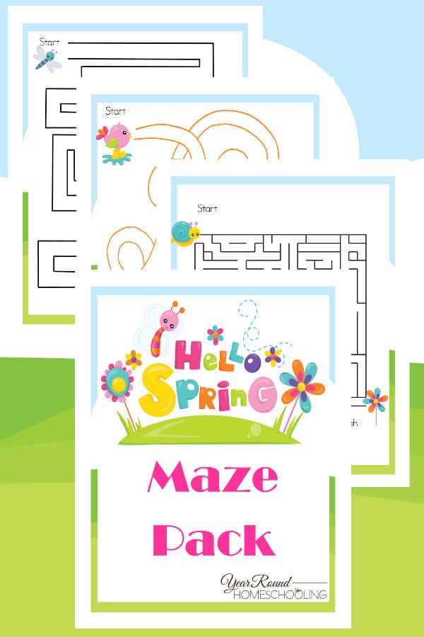 Hello Spring Maze Pack - Year Round Homeschooling