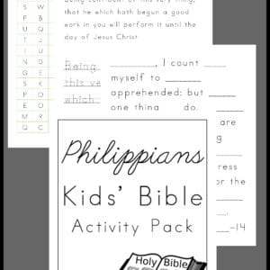Philippians Kids’ Bible Activity Pack - Year Round Homeschooling