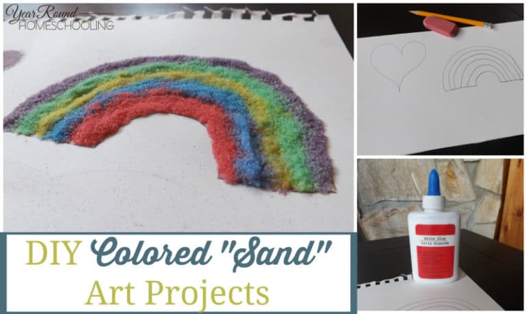How to Create Colored "Sand" Art Projects - Year Round Homeschooling