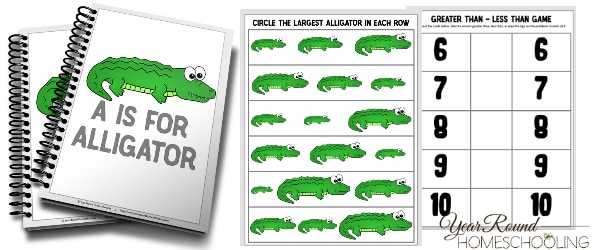A is for Alligator Activity Pack - Year Round Homeschooling
