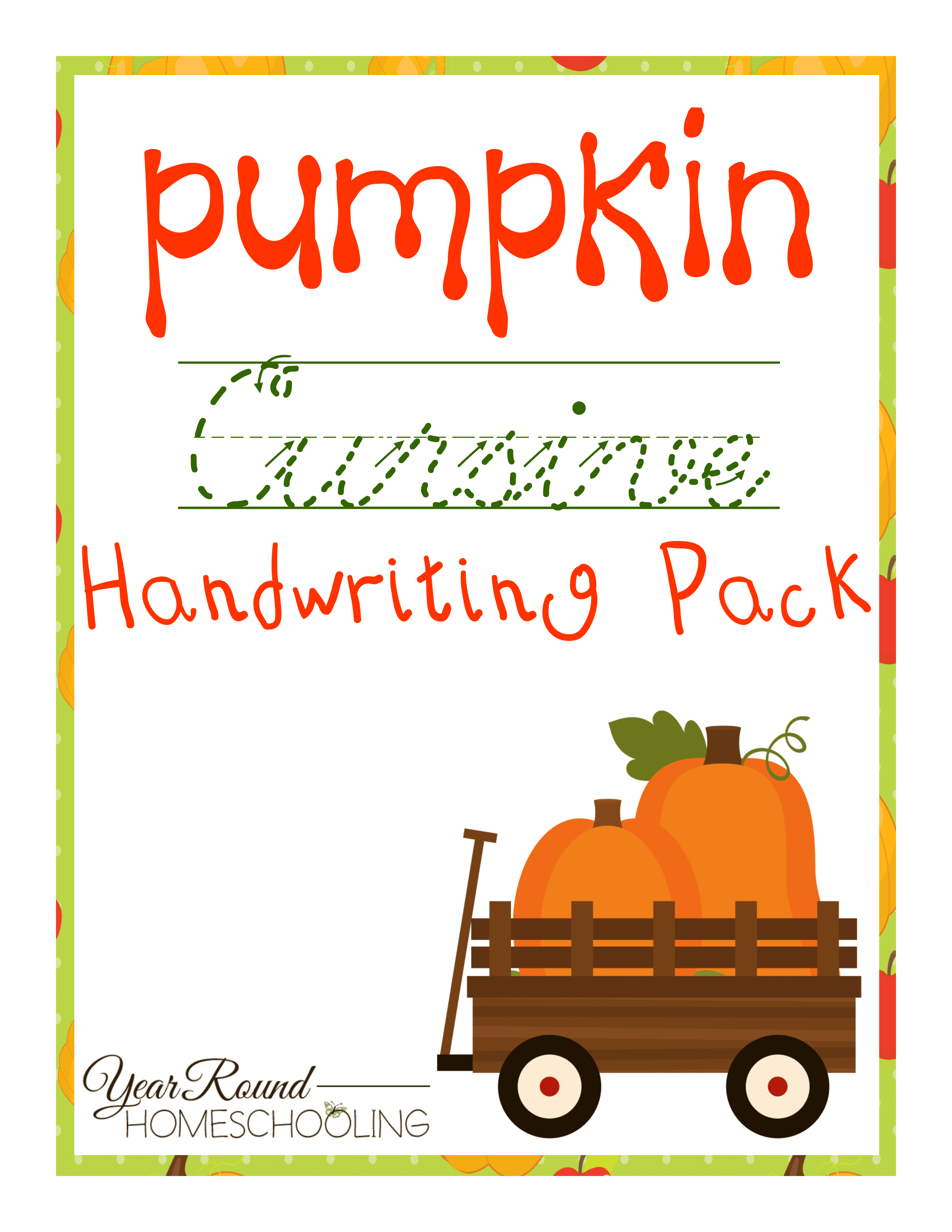 Pumpkin Cursive Handwriting Pack - Year Round Homeschooling