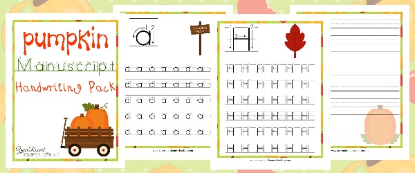 Pumpkin Manuscript Handwriting Pack - Year Round Homeschooling