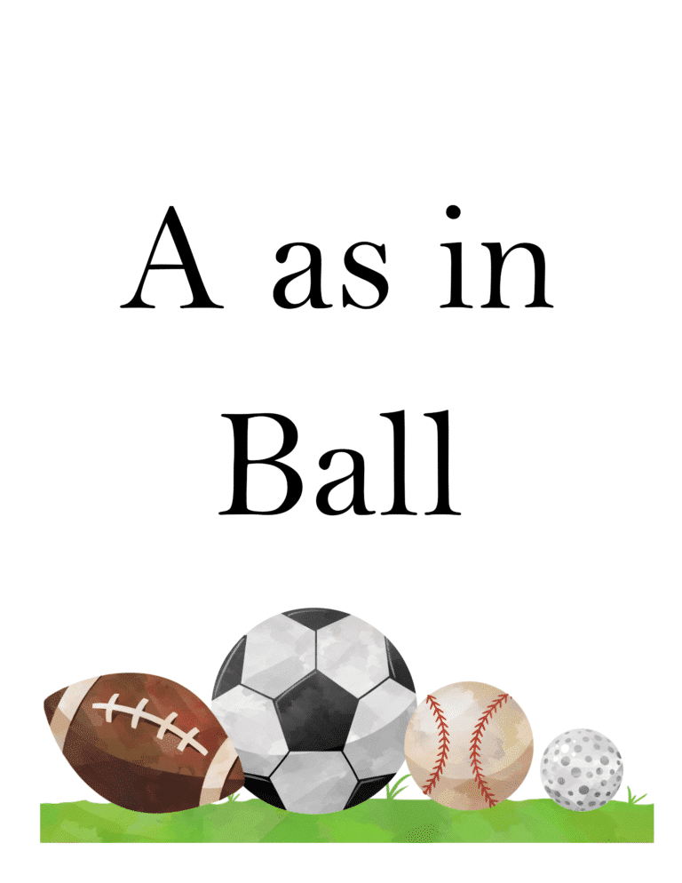 A as in Ball Activity Pack - Year Round Homeschooling