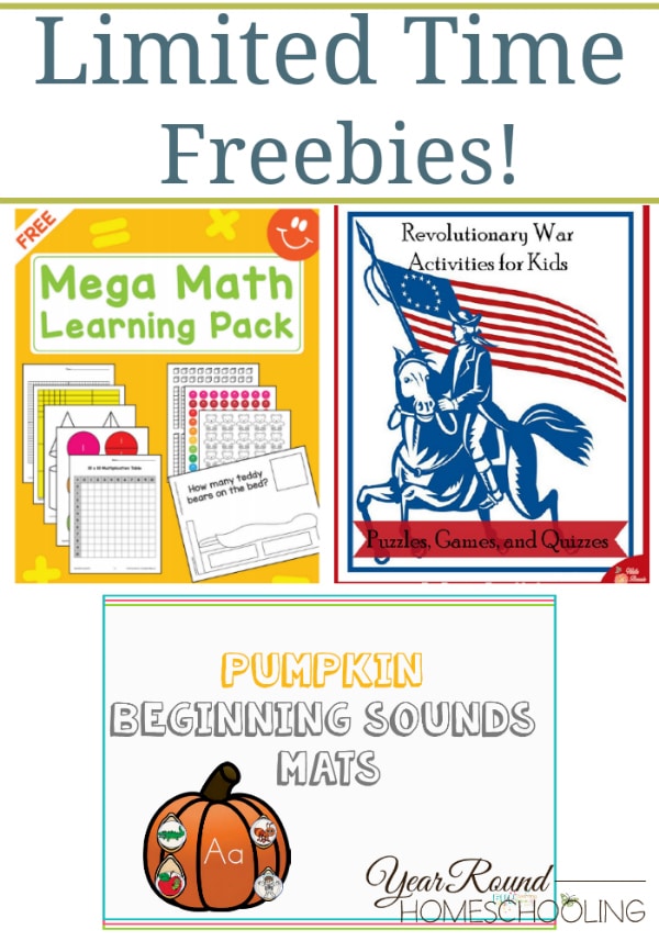 Limited Time Freebies - By Year Round Homeschooling - Year Round ...