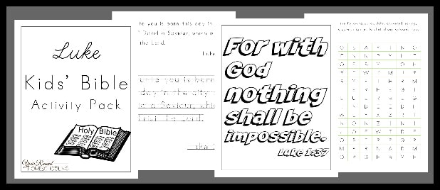 Luke Kids’ Bible Activity Pack - Year Round Homeschooling