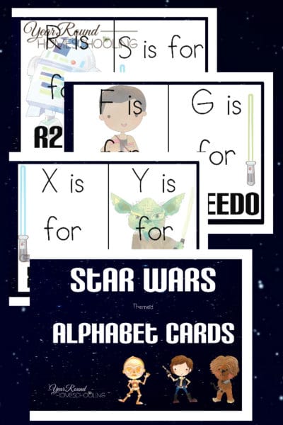 Star Wars Alphabet Cards - Year Round Homeschooling
