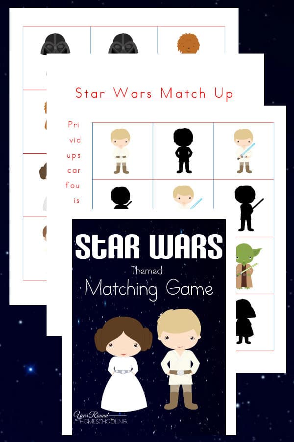 Star Wars Matching Game - Year Round Homeschooling