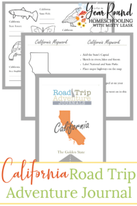 California Road Trip Journal - Year Round Homeschooling