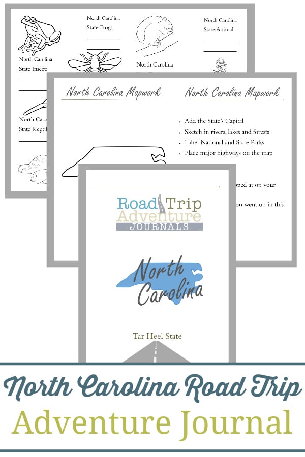North Carolina Road Trip Adventure Journal - Year Round Homeschooling