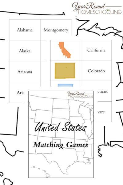 United States Matching Games - Year Round Homeschooling