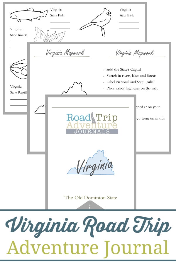 Virginia Road Trip Adventure Journal - Year Round Homeschooling