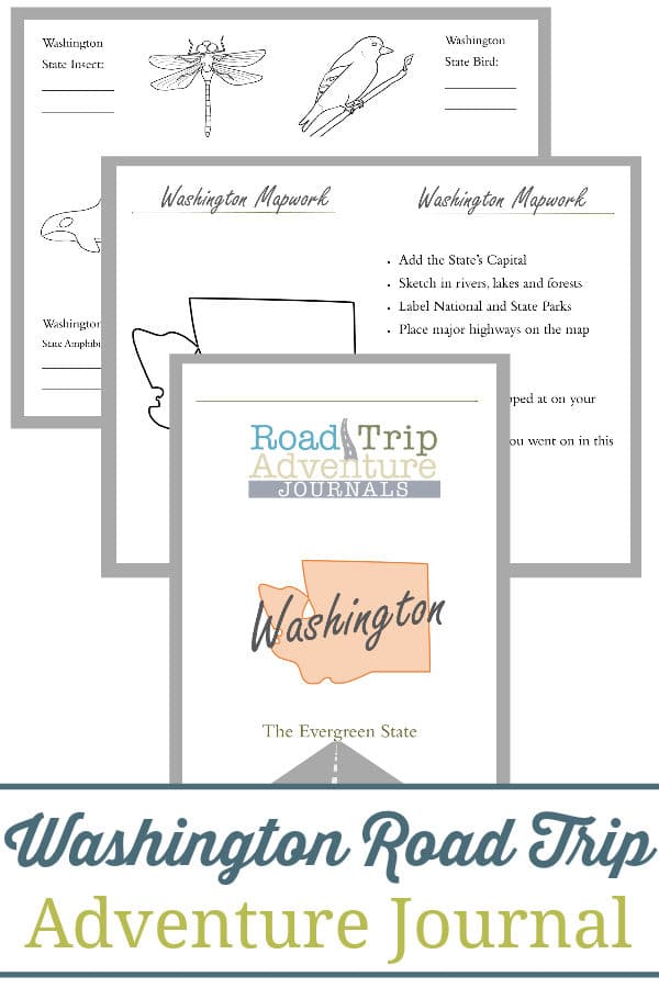 Washington Road Trip Adventure Journal - Year Round Homeschooling