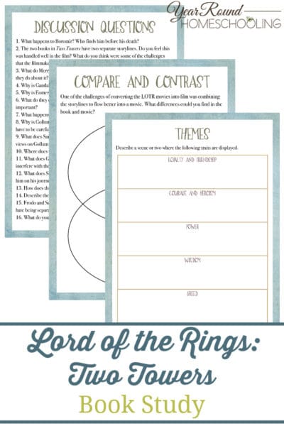 Two Towers Book Study - Year Round Homeschooling